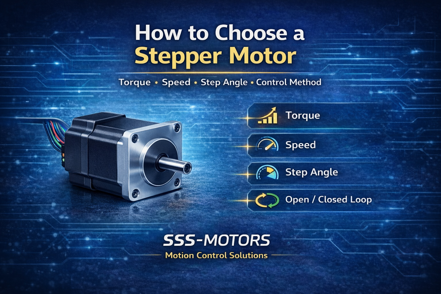 How to Choose a Stepper Motor: Torque, Speed and Application Guide