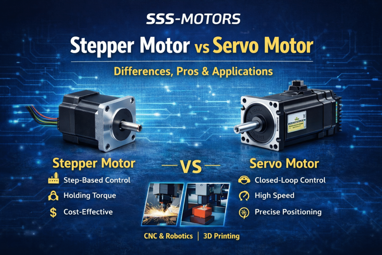 Stepper Motor vs Servo Motor: Key Differences, Pros and Applications