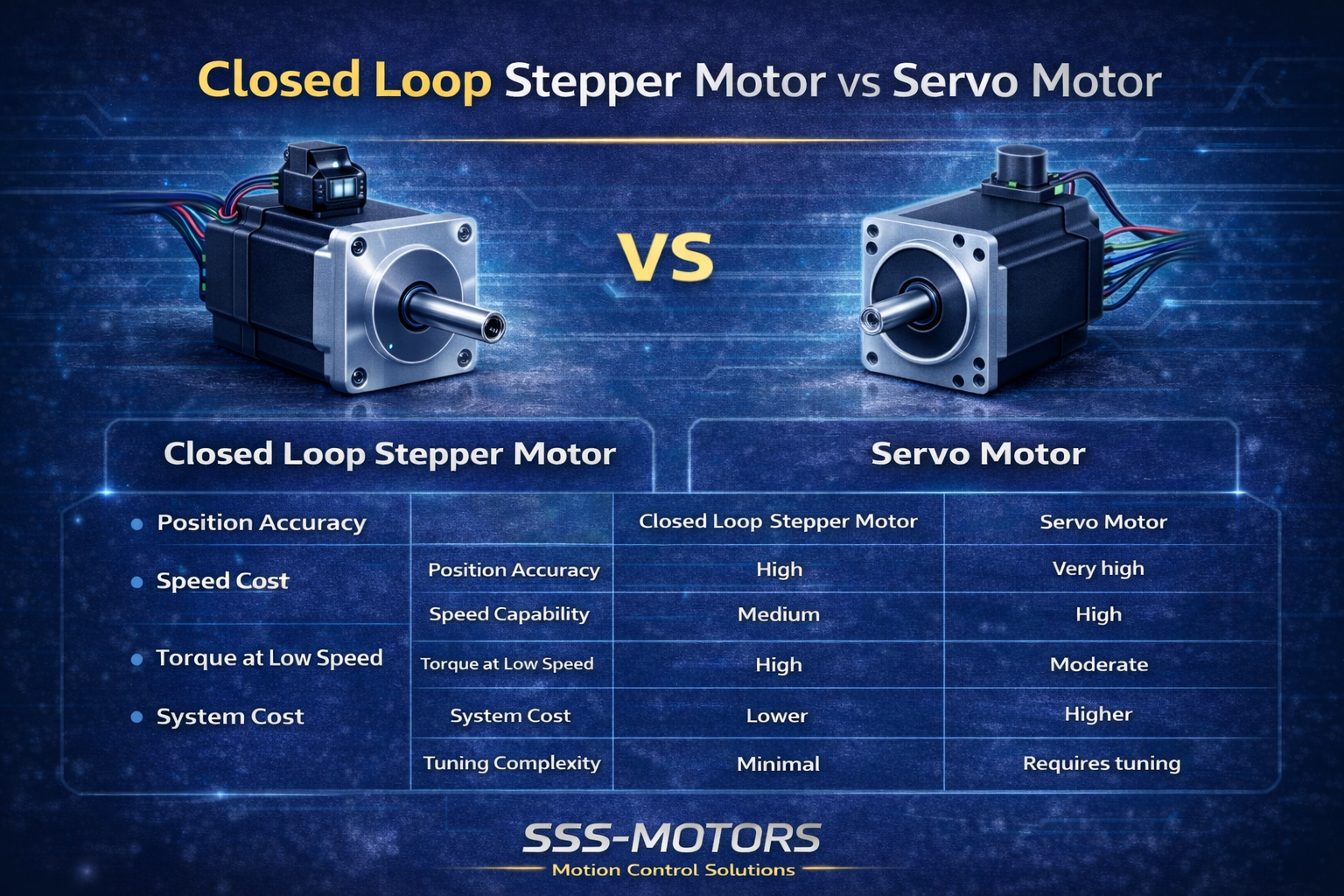 Closed Loop Stepper Motor vs Servo Motor: Differences, Cost and ...