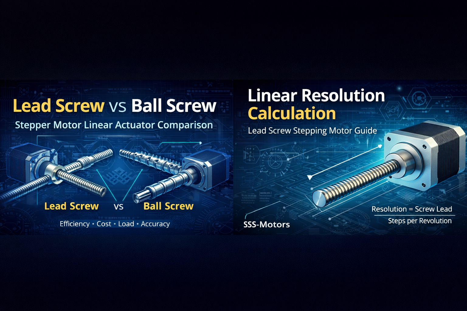 Lead Screw vs Ball Screw Stepper Motor – Key Differences Explained